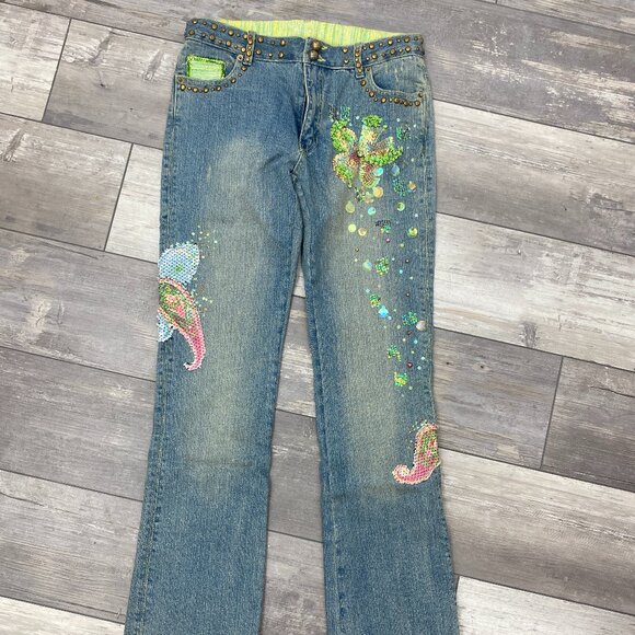 Alberto Makali | Jeans | Rare Alberto Makali Nyc Sz 4 Rivets Sequins ...
